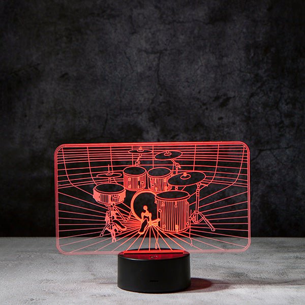 Drum 3D LED Night Lamp