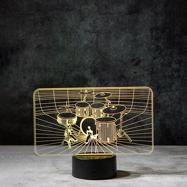 Drum 3D LED Night Lamp