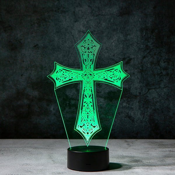Cross 3D LED Night Lamp