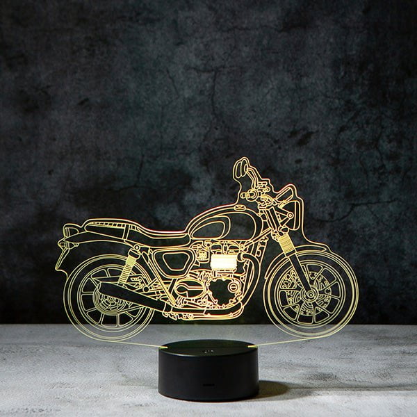 Motorcycle 3D Optical LED Illusion Lamp