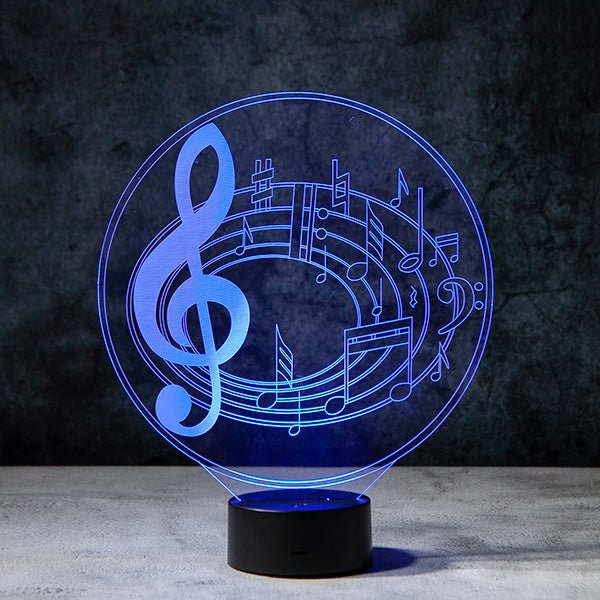 Musical Notes 3D Optical LED Illusion Lamp
