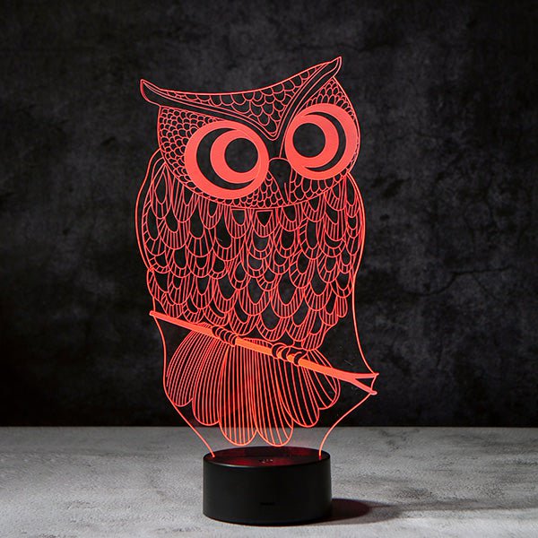Owl V2 3D Optical LED Illusion Lamp
