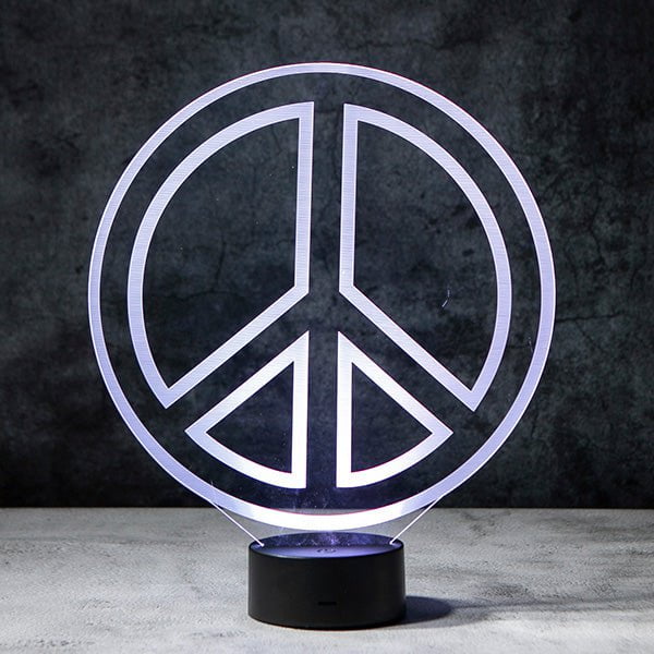 Peace 3D Optical LED Illusion Lamp