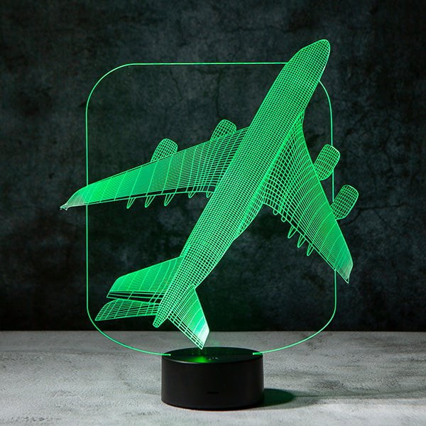 Plane 3D Optical LED Illusion Lamp