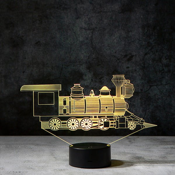Train 3D Optical LED Illusion Lamp