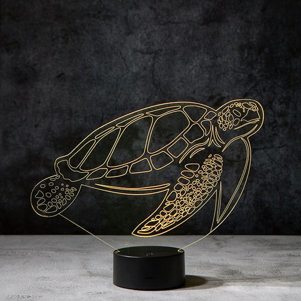 Turtle 3D Optical LED Illusion Lamp